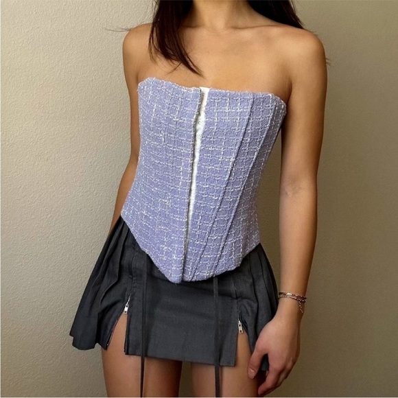 Zara | Tops | Nwt Zara Tweed Corset | Poshmark